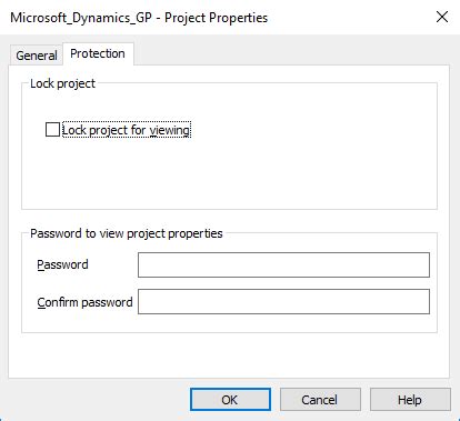 Microsoft Dynamics GP VBA Showing As Locked Azurecurve