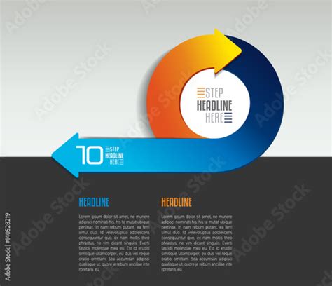 Infographic Arrow Circle Template Diagram Chart With Text Fields Stock Vector Adobe Stock