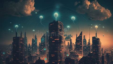 Generative Ai Internet Of Things Iot Devices And Connectivity On A Network Cloud At Center