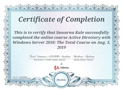 Suwarna K On Linkedin Just Finished An Active Directory With Windows Server 2016 Course