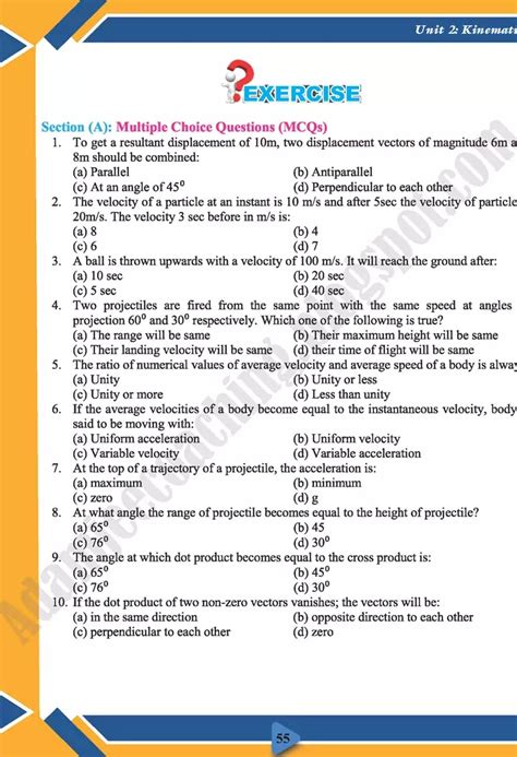 Adamjee Coaching Kinematics Physics Class 11th Text Book