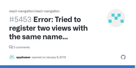 error tried to register two views with the same name rngesturehandlerbutton · issue 5453