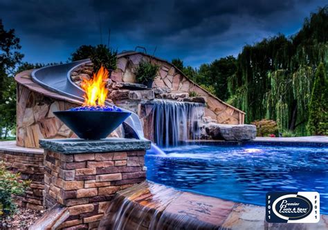 Pool Fire Features View Custom Pool Fire Features Pool Water