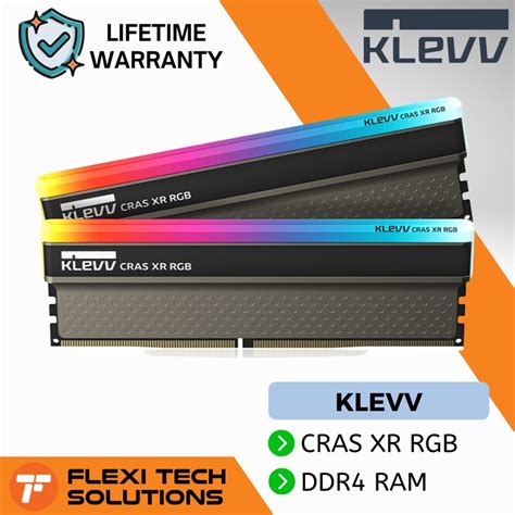 KLEVV CRAS XR RGB 3600MHZ 4000MHZ 16GB X2 8GB X2 Gaming Memory DDR4 DIMM Flexi Tech