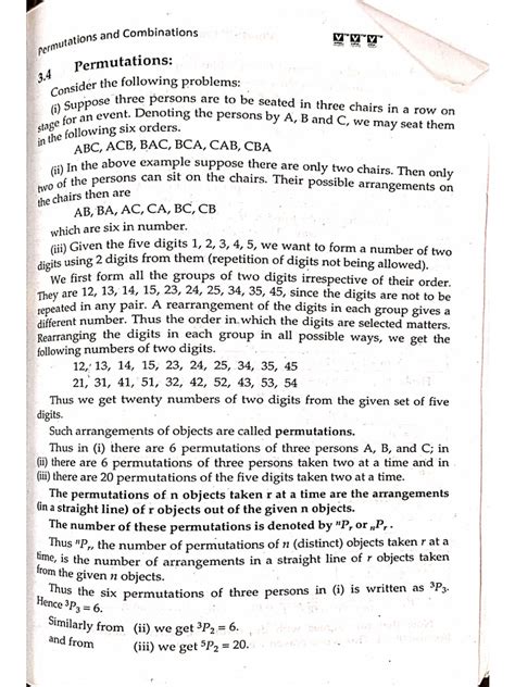 Permutation And Combination Notes Pdf