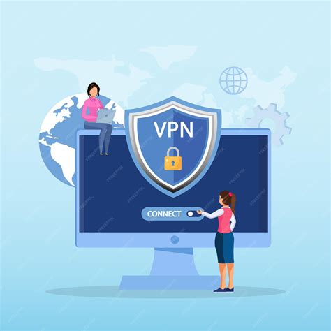 Vpn 기술 시스템 가상 사설망 브라우저 웹 사이트 차단 해제 보안 네트워크 연결 및 개인 정보 보호 프리미엄 벡터