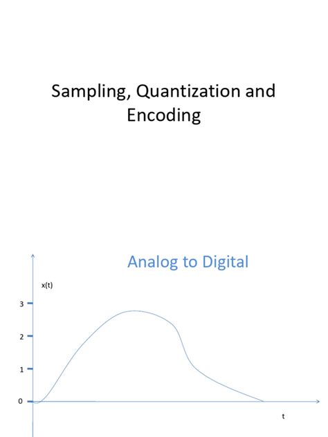 2 Sampling Quantization And Encoding 23072024 Pdf Sampling Signal Processing