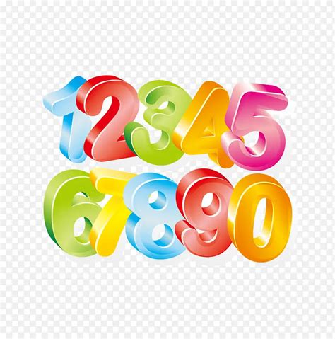 彩色立体阿拉伯数字矢量图png图片素材下载 图片编号qbzmkxdq 免抠素材网
