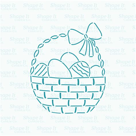 Easter Basket Pyo Stencil Shape It Cookie Co