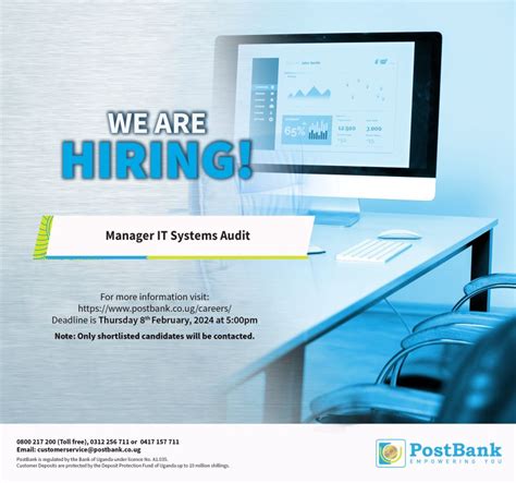 hiringnow itjobs techcareers joinus careeropportunity postbank uganda ltd