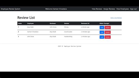 Employee Review System Backend Project Youtube