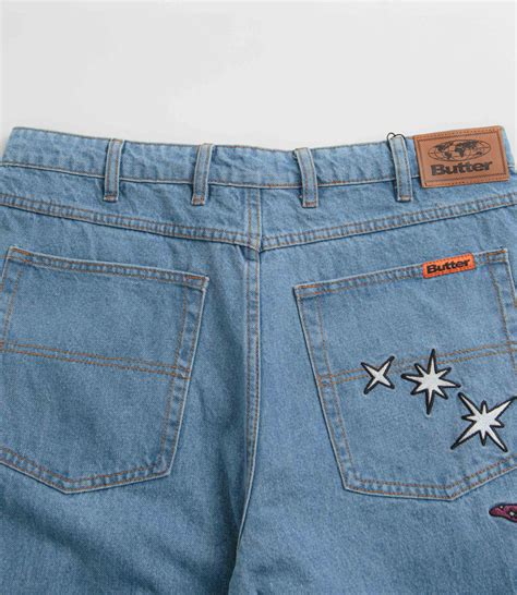 Butter Goods Fantasia Baggy Denim Jeans Washed Indigo Flatspot
