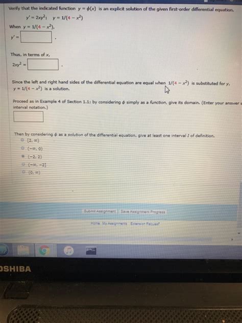 Solved Verify That The Indicated Function Y φx Is An