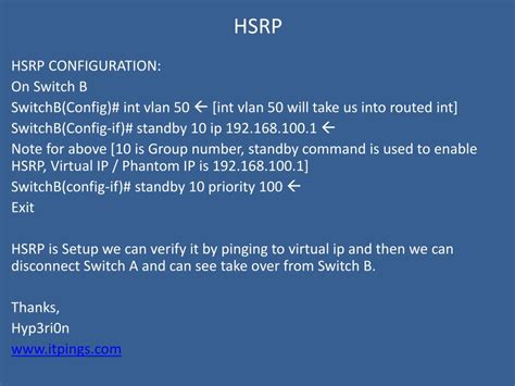 PPT HSRP PowerPoint Presentation Free Download ID 2618985