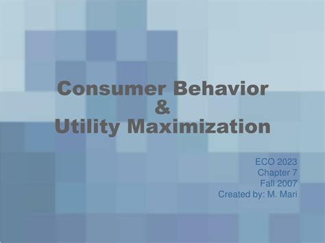 Ppt Consumer Behavior And Utility Maximization Powerpoint Presentation Id448682