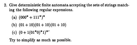 solved 2 give deterministic finite automata accepting the