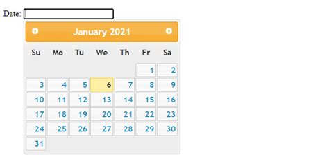 jquery ui datepicker getdate 用法及代码示例 纯净天空
