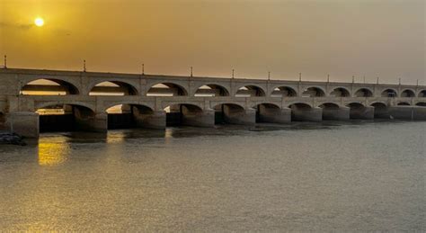 River Indus In Medium Flood Level At Guddu Sukkur Barrages Inp