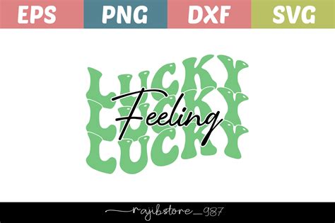 Feeling Lucky Retro Svg Graphic By Rajibstore Creative Fabrica