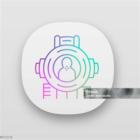 촬영 목표 응용 프로그램 아이콘 첫 번째 사람에서 사수 스나이퍼 조준 총 십자선 소총 총기 대상 초점 Ui Ux 사용자