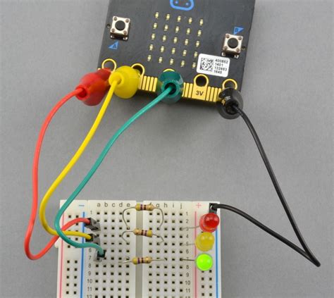 Blinking An Led Microbit Lesson 2 Controlling Leds On Breadboard
