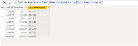 Calculating Working Hours Calculate From Time Colu Microsoft Fabric Community