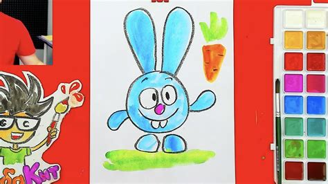 Как нарисовать КРОША из Смешариков уроки рисования для детей Youtube