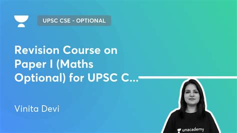 Upsc Cse Optional Revision Course On Paper I Maths Optional For
