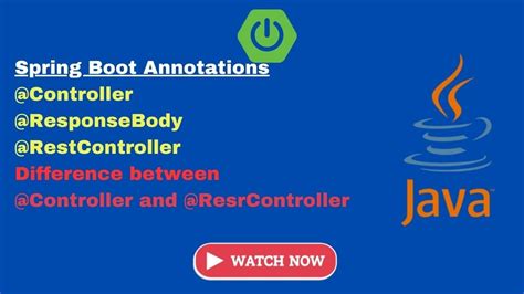 Spring Boot Tutorial 4 Spring Boot Annotations Controller Restcontroller Responsebody