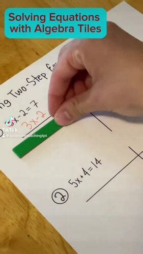 Algebra Tiles Handout Solving Two Step Equations By Justin Time Teaching
