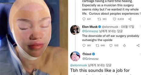 나 미친 짓을 했어그라임스 진짜 엘프 귀 성형