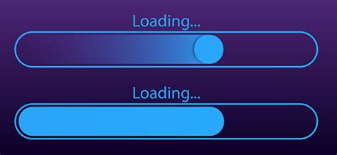 loading bar set on dark backdrop progress visualization color gradient