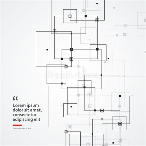 Digital Geometric Abstraction With Lines And Dots Stock Illustration