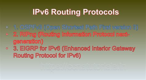 IPv Routing Protocols CCNA TUTORIALS