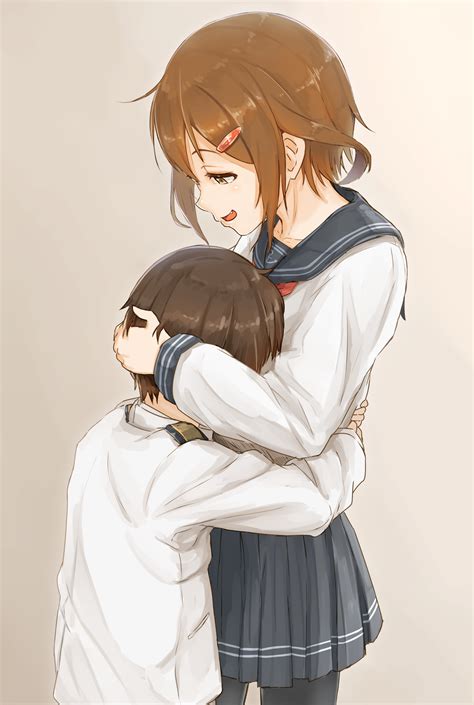 Ikazuchi And Little Boy Admiral Kantai Collection Drawn By Aoitiduru