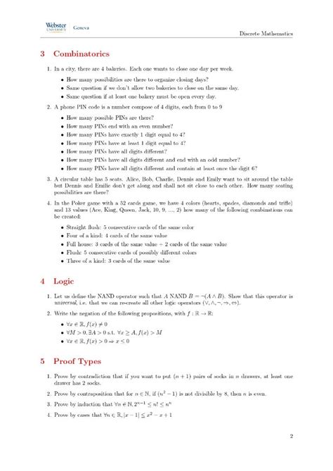 Solved Exercices Part I Sets Combinatorics Logic Proof