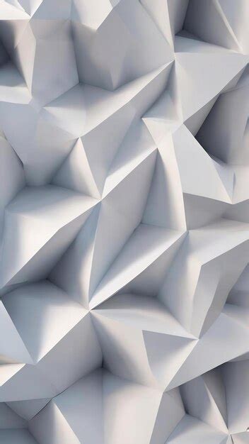 Premium Ai Image D Render Abstract Geometric Background White With Smooth Faces On Plane