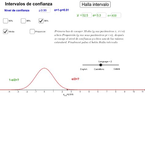Confidence Intervals Geogebra