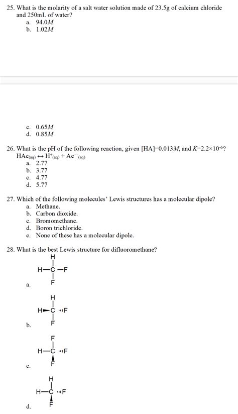 Solved E ﻿none Of These Has A Molecular Dipole What Is The