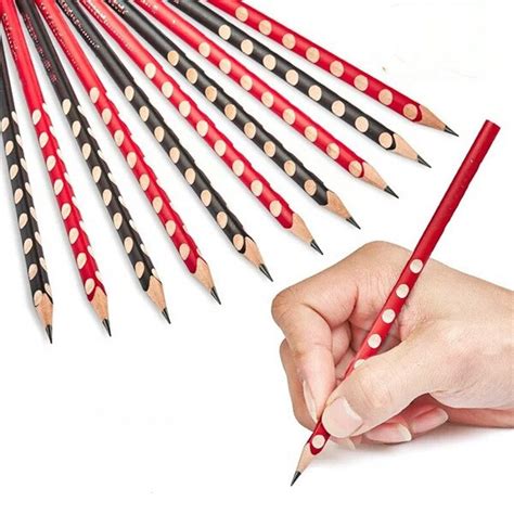 4pcs 나무 Hb 삼각형 연필 수정 그립 유창한 그림 쓰기 자세 구멍 학생을위한 표준 연필 사무실 학교 Aliexpress