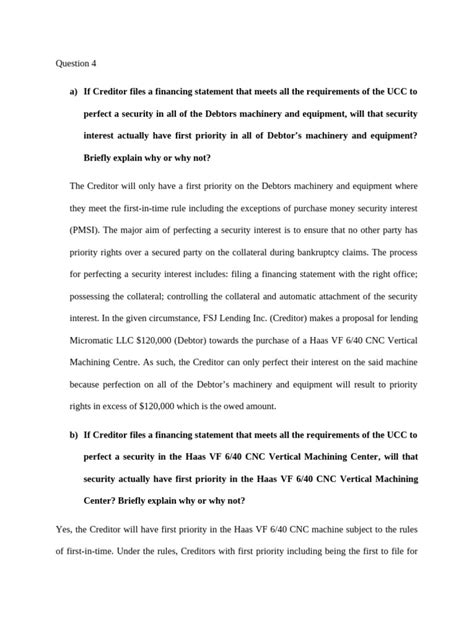 Security Interest Pdf Security Interest Creditor