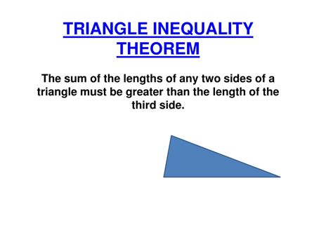 PPT TRIANGLE INEQUALITY THEOREM PowerPoint Presentation Free Download ID