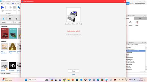Model Wont Upload Could Not Serialize Instances Platform Usage