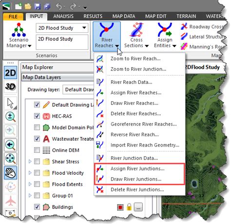 Draw And Assign River Junctions Command Civilgeo Knowledge Base