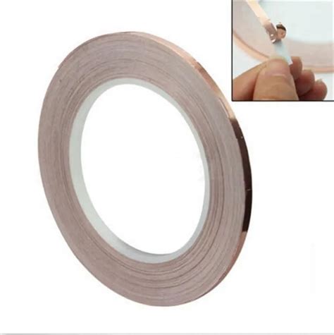 1 롤 5mm X 30m 단일 전도성 구리 호일 테이프 스트립 접착 고온 테이프foil Adhesive Tape