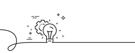 아이디어 기어 라인 아이콘입니다 설정 톱니바퀴 기호 작업 과정 말림이 있는 연속선 벡터 개선에 대한 스톡 벡터 아트 및 기타
