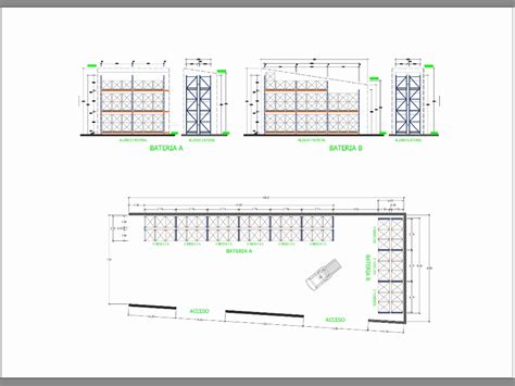 Selective Rack With Metal Structure In Autocad Cad 184 23 Kb Bibliocad