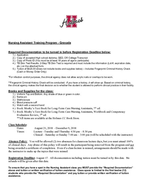 Fillable Online Nursing Assistant Application Grenadadoc Fax Email