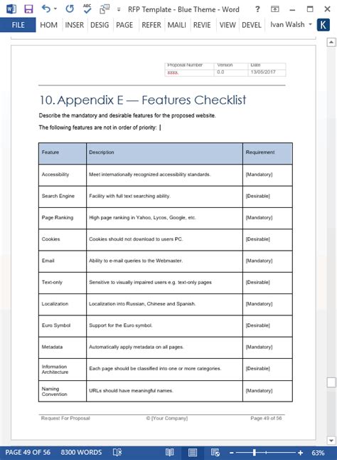 Request For Proposal Rfp Template Ms Word Excel Ms Office Templates With Ai Prompts