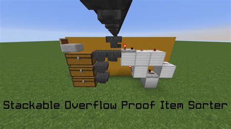 Item Sorter Stackable And Overflow Proof Silent Item Elevator Minecraft Map